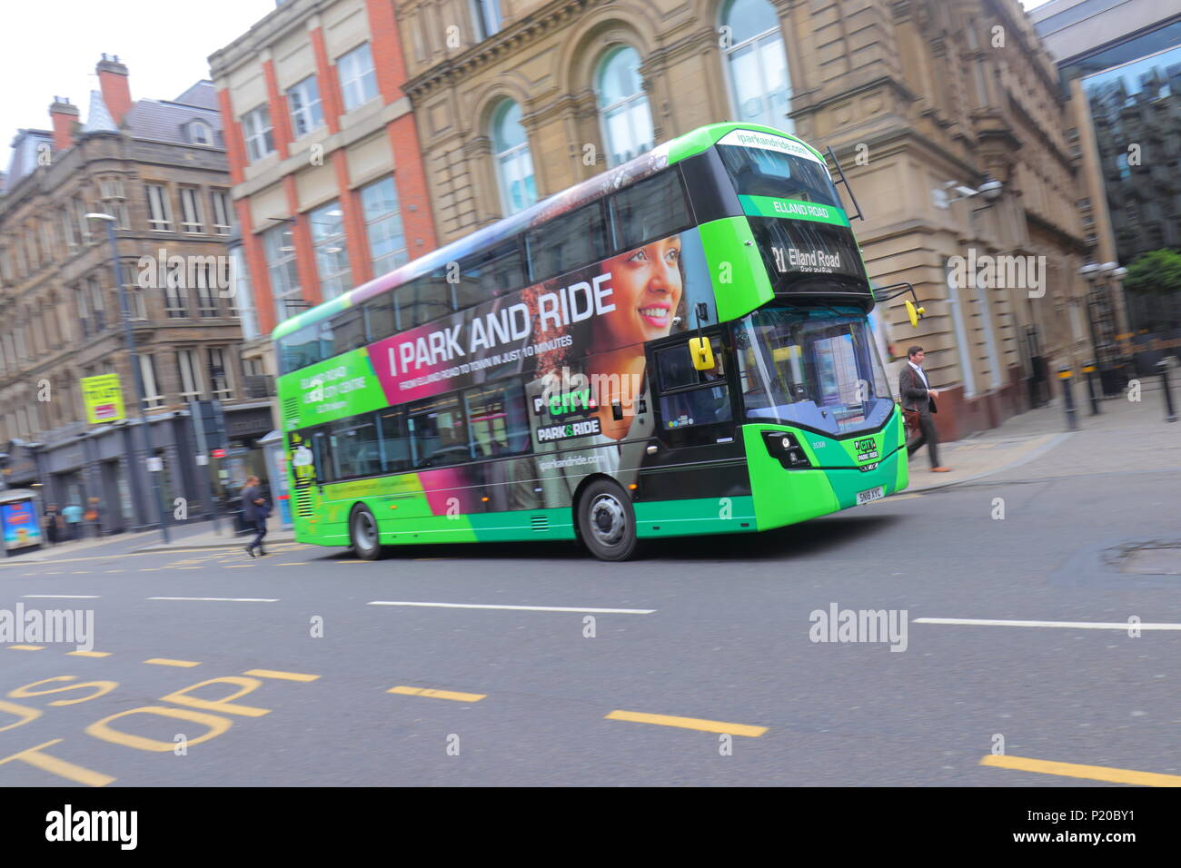 Double decker park and ride bus hi-res stock photography and images - Alamy