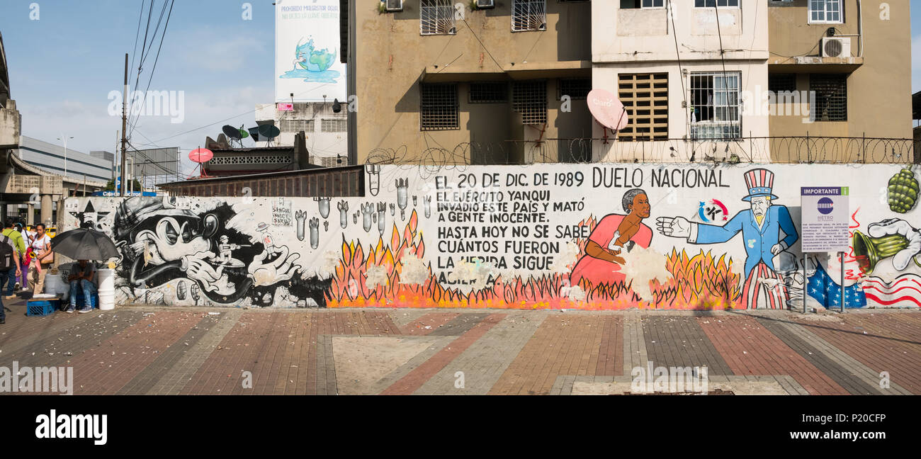 Panama City, Panama - march 2018: Political Graffiti in Panama City ...