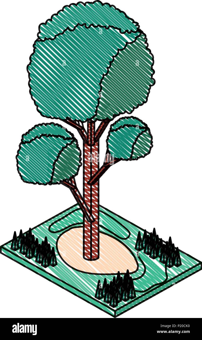 tree plant isometric icon vector illustration design Stock Vector Image ...