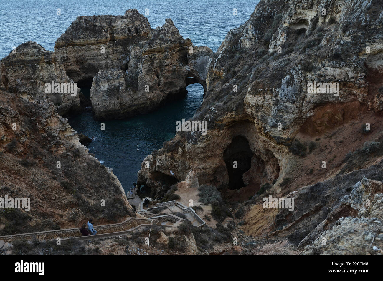 Amazing and unique cliffs formation with sea arches, grottos and ...