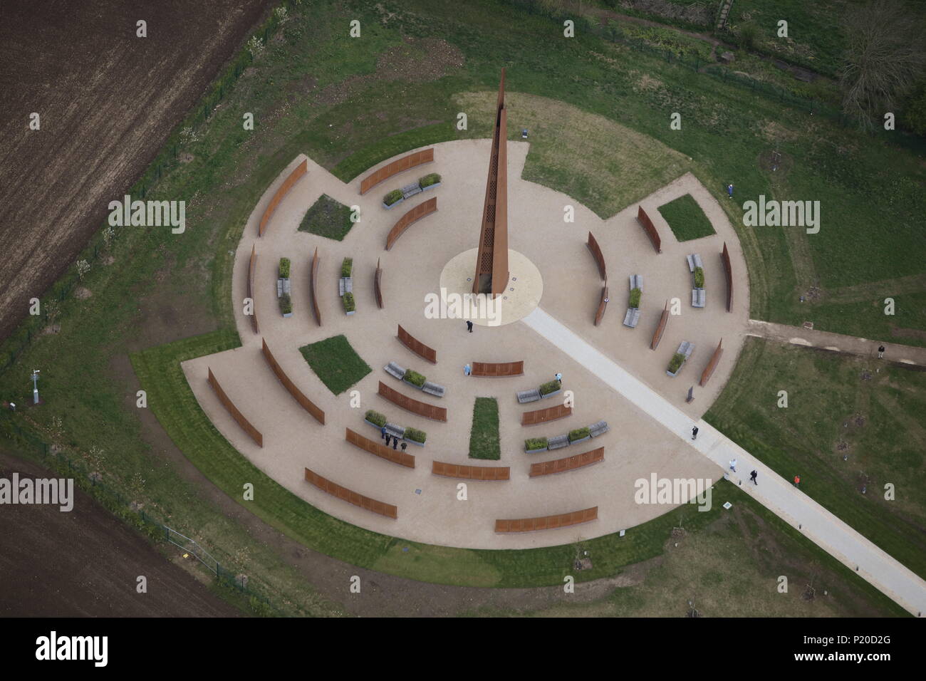 An aerial view of the International Bomber Command Centre, Lincoln ...