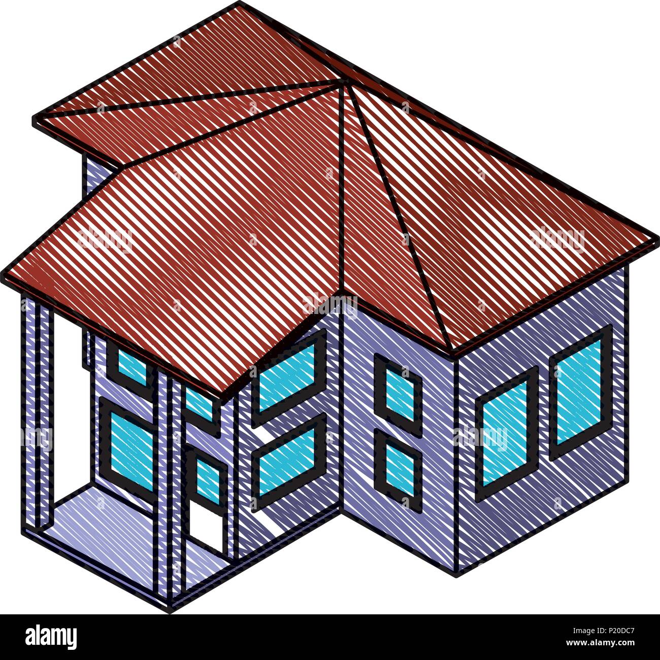 exterior house isometric icon vector illustration design Stock Vector ...