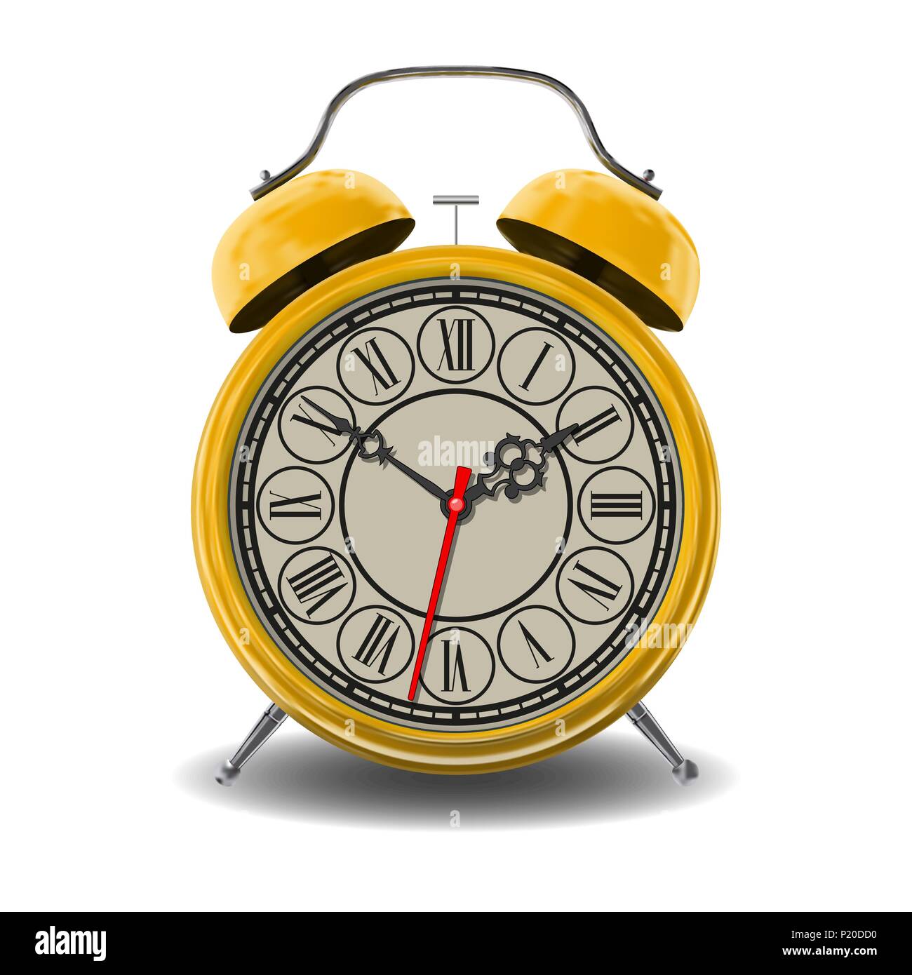 Yellow clock Stock Vector Images - Alamy