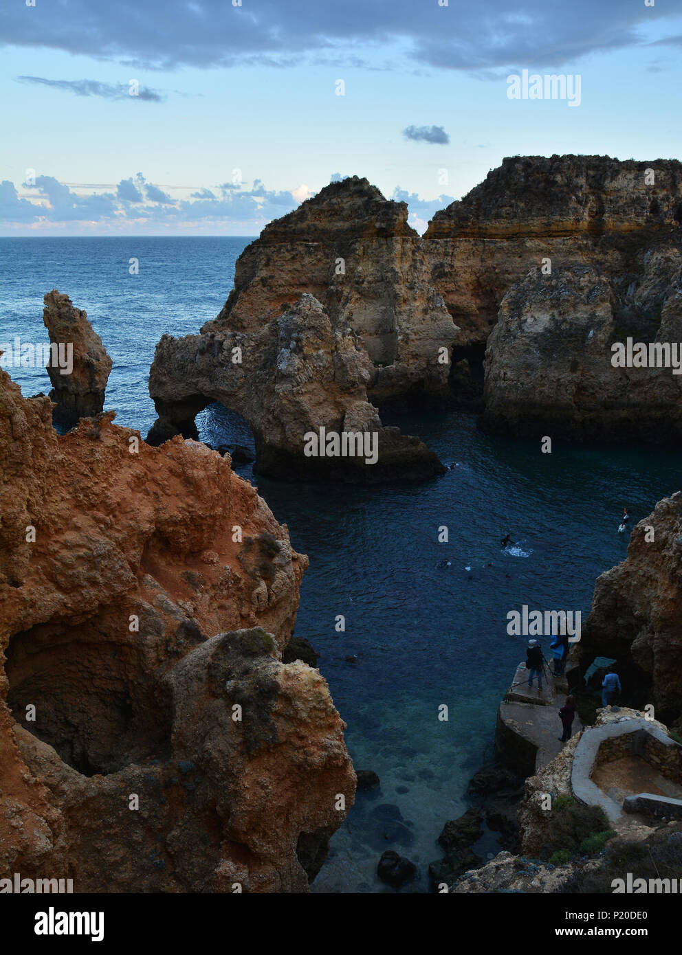 Amazing and unique cliffs formation with sea arches, grottos and ...