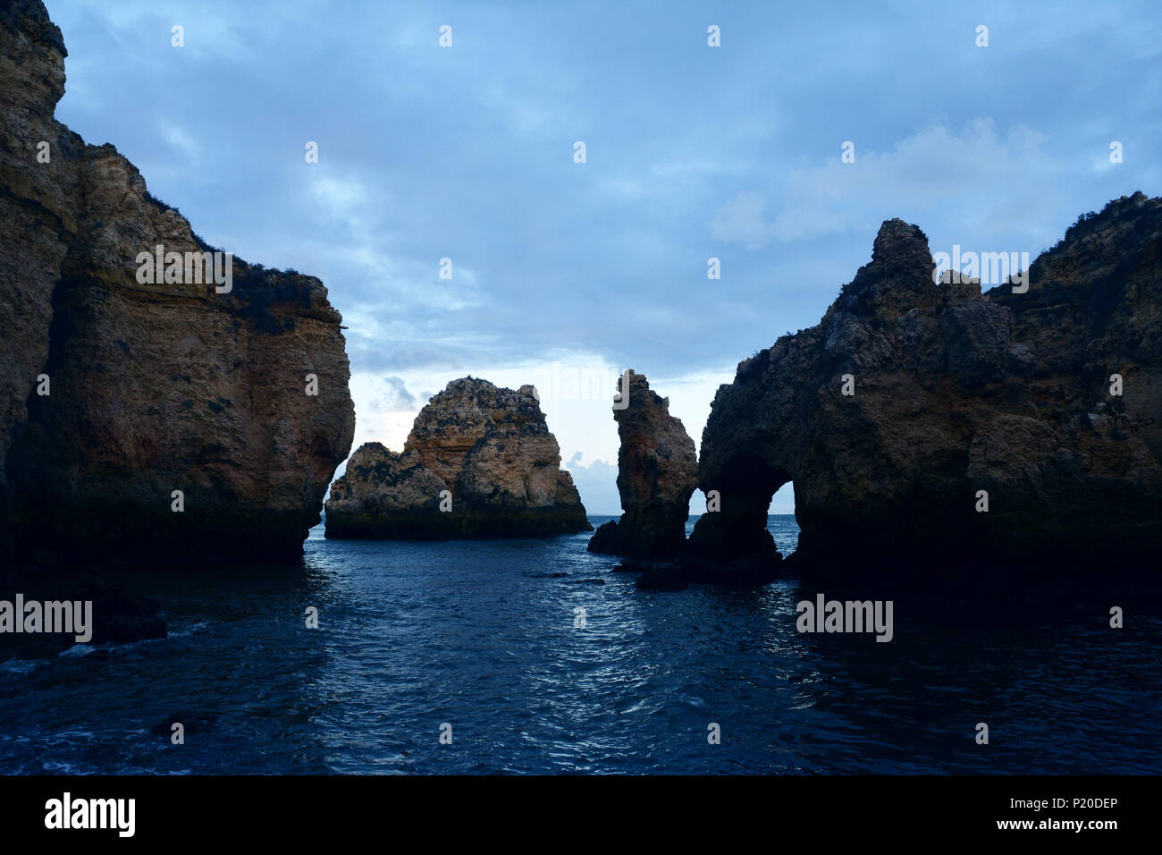 Amazing and unique cliffs formation with sea arches, grottos and ...