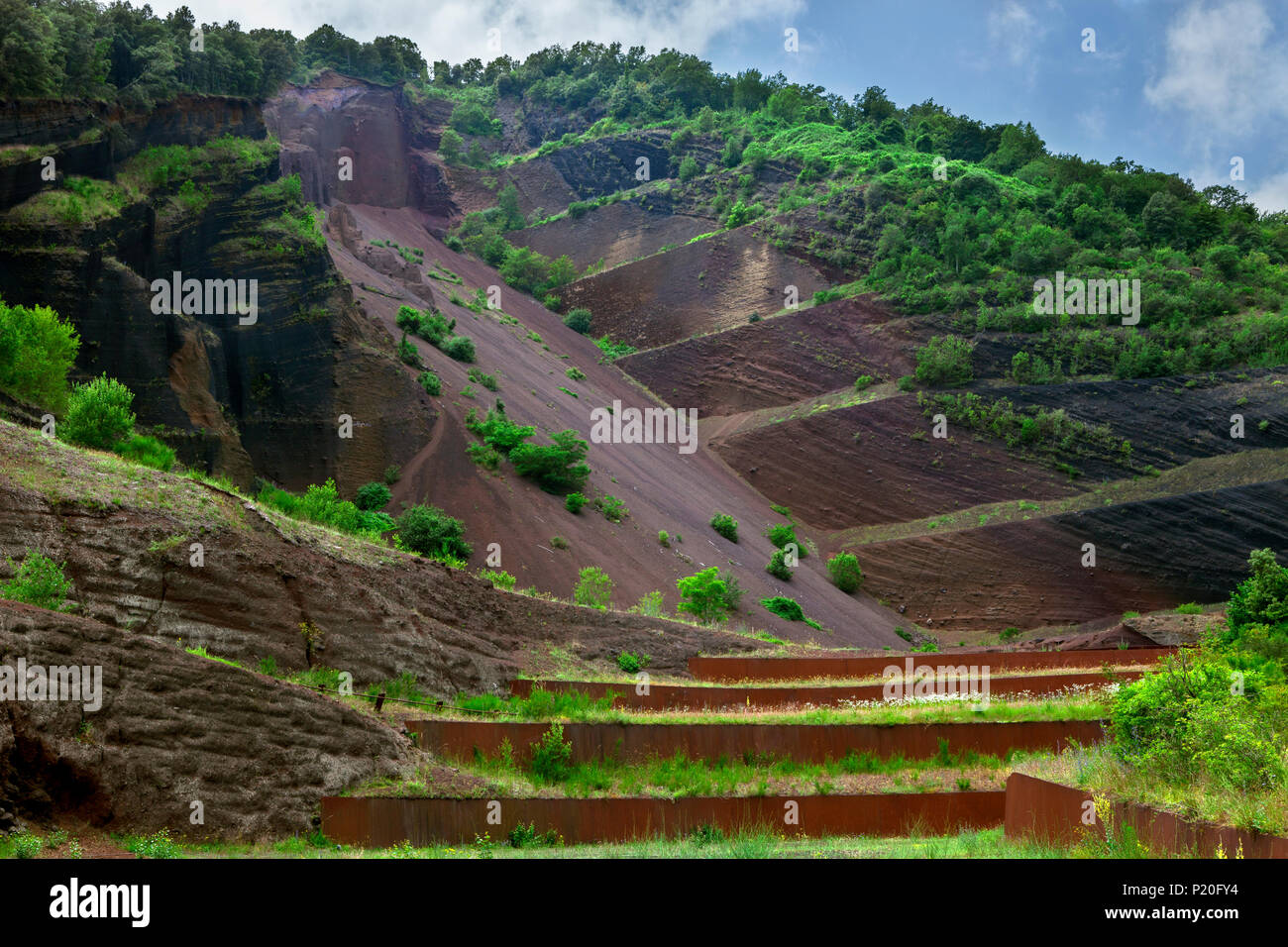 Spain, Catalonia, Garrotxa, Natural Park of Volcanic Zone of the ...
