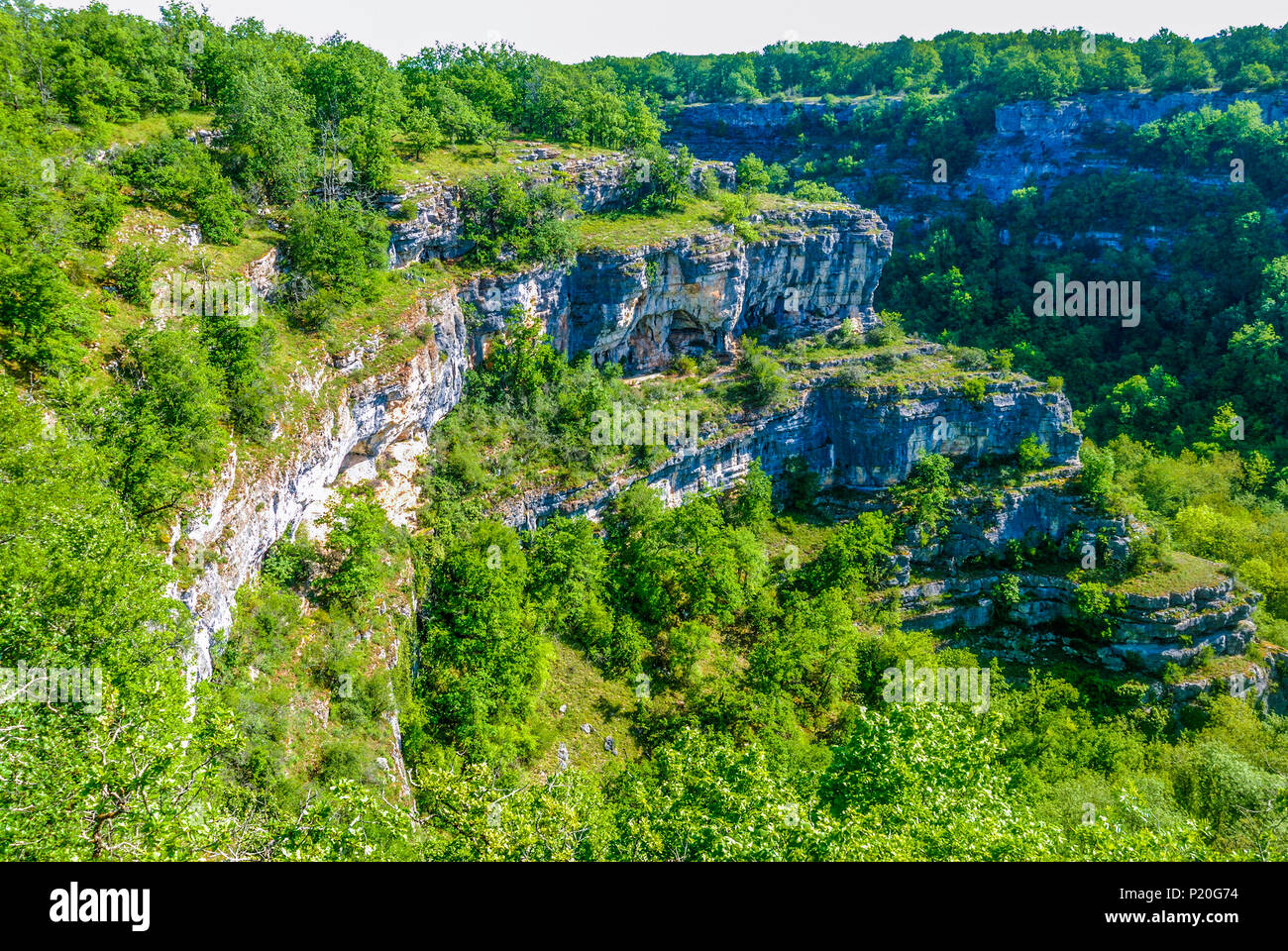 France, Lot, Causses du Quercy regional natural park, Rocamadour, Alzou ...