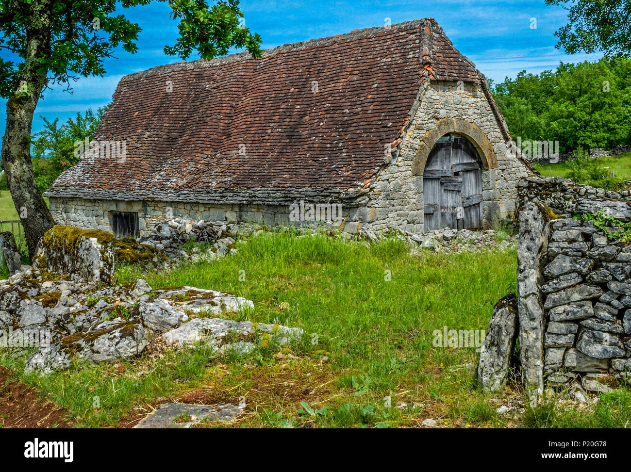 France, Lot, Causses du Quercy regional natural park, Causse de Gramat ...
