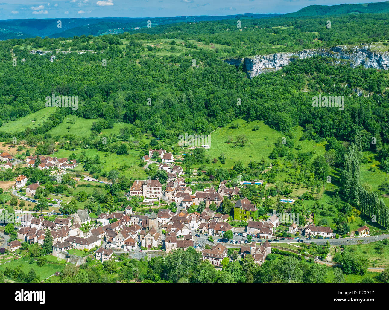 France, Lot, Quercy, Dordogne valley, village of Autoire, Cirque d'Autoire Stock Photo - Alamy