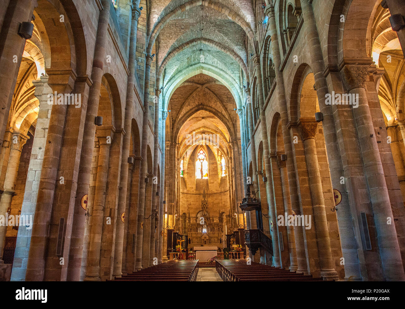France, Lot, Quercy, Figeac, Saint Sauveur cluniac abbatial church ...