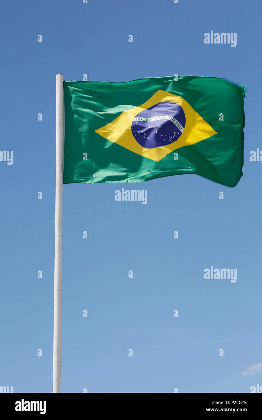USA. Arizona. Brazilian flag floating in the sky Stock Photo - Alamy