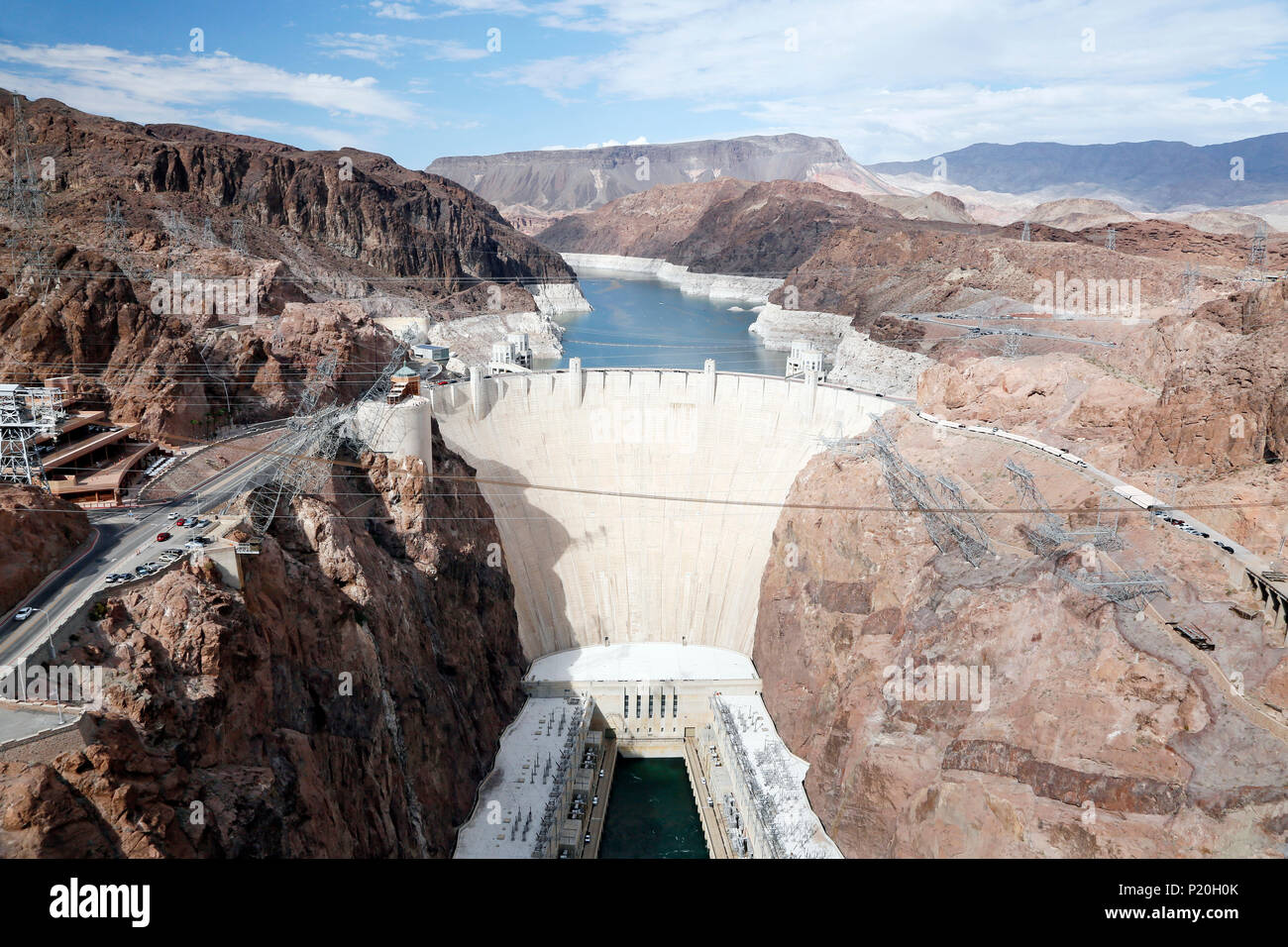 USA. Arizona. Nevada. Colorado River. Lake Mead. Hoover Dam Dam Stock ...