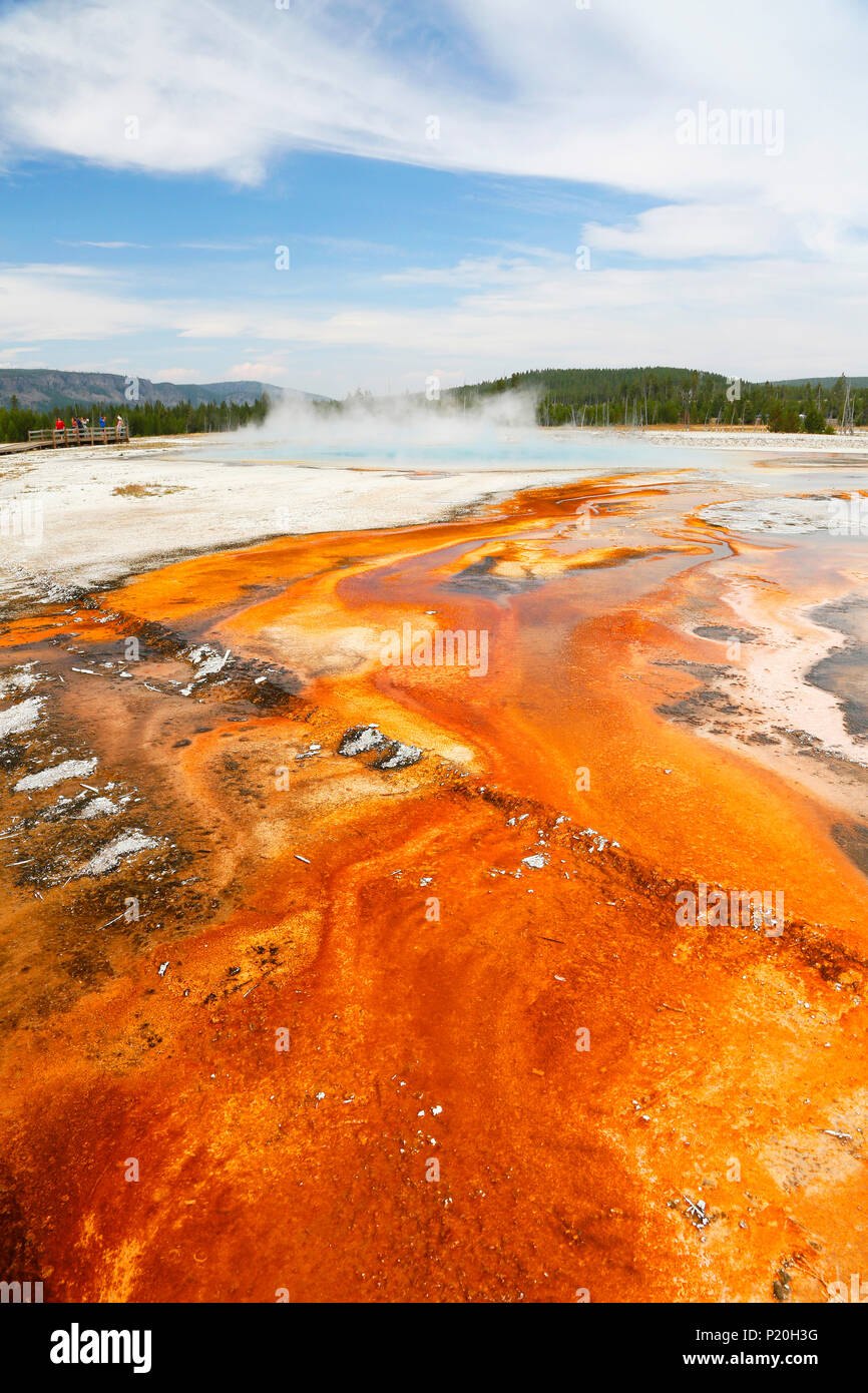 USA. Wyoming. Yellowstone Park. Black Sand Basin. Rainbow pool Stock ...