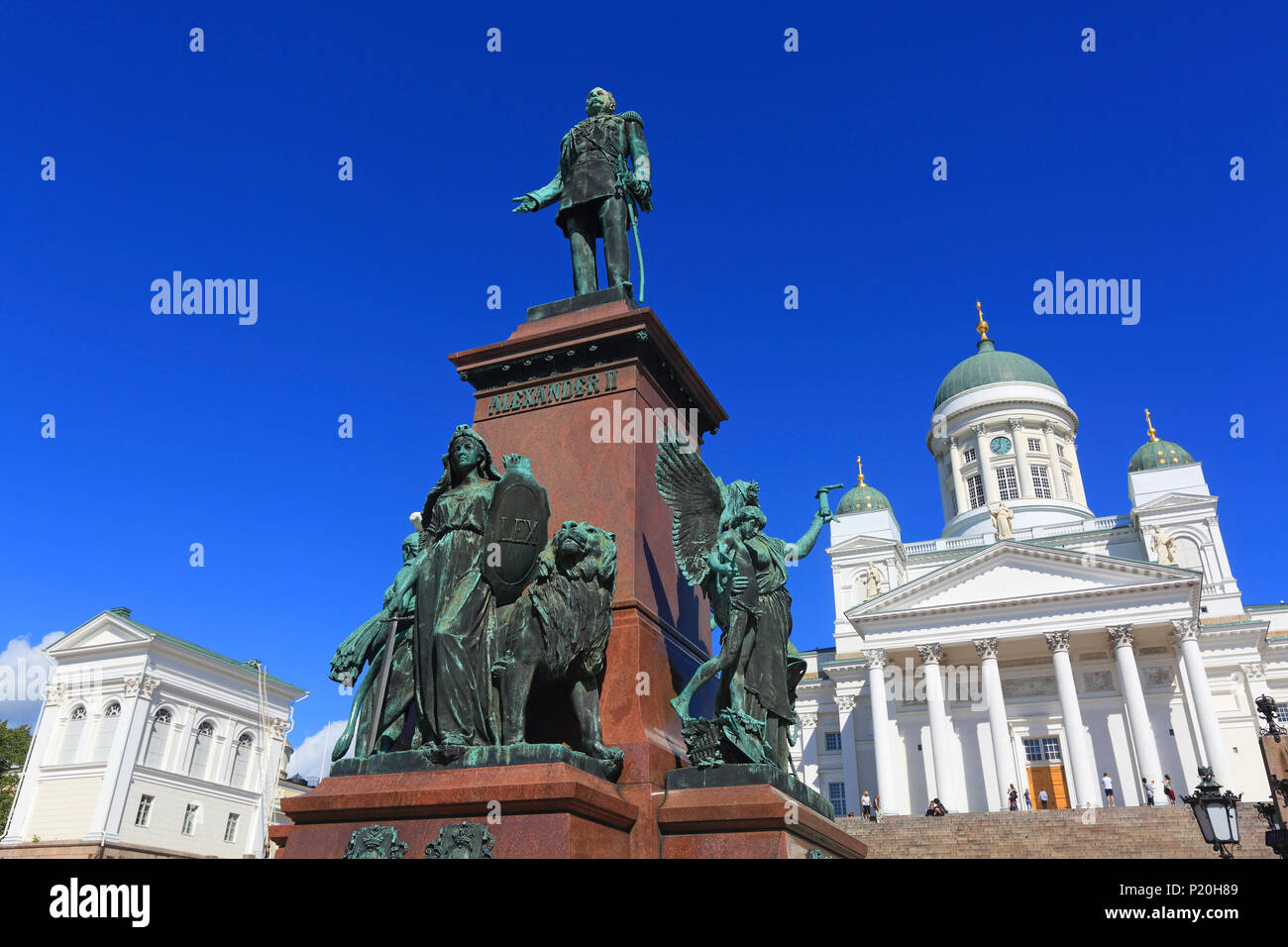 Europe, Finland, Helsinki. Senaatintori, Tuomiokirko, Lutheran ...