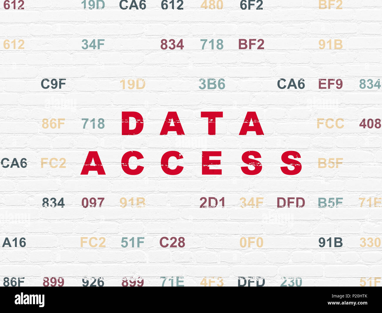 Data concept: Data Access on wall background Stock Photo - Alamy