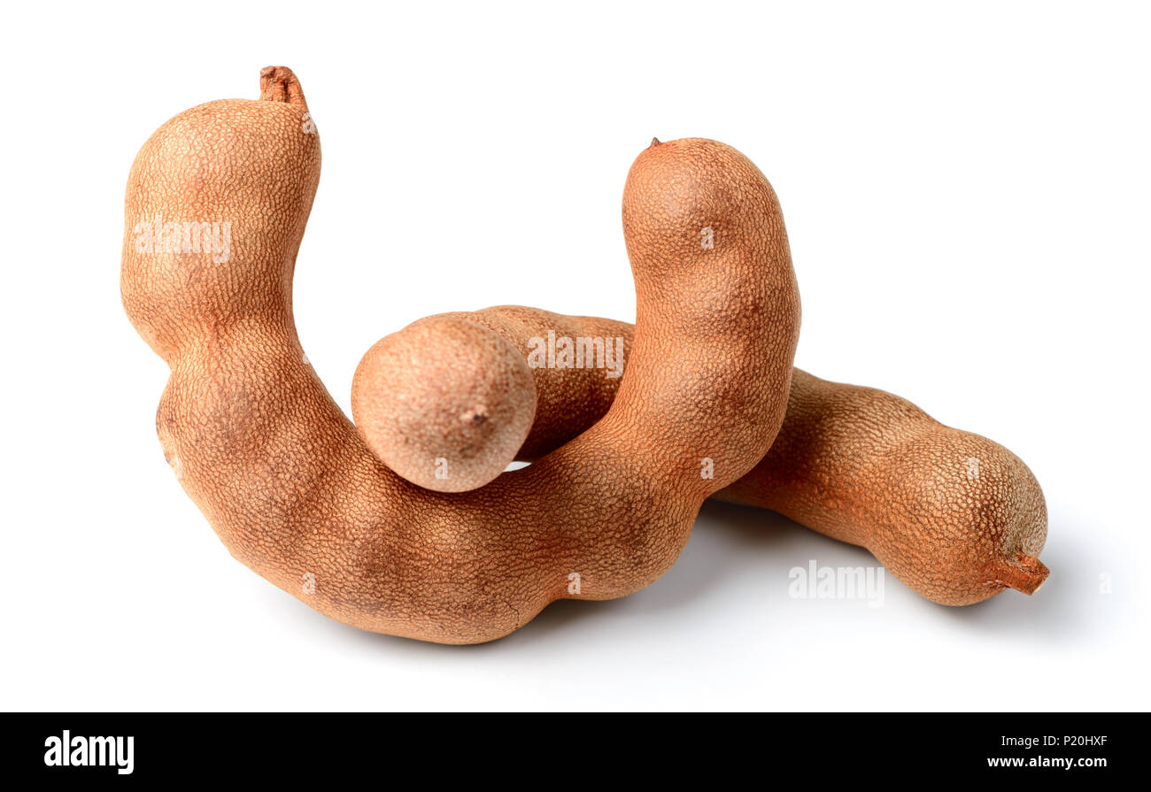 fresh tamarind fruit isolated on white background Stock Photo - Alamy