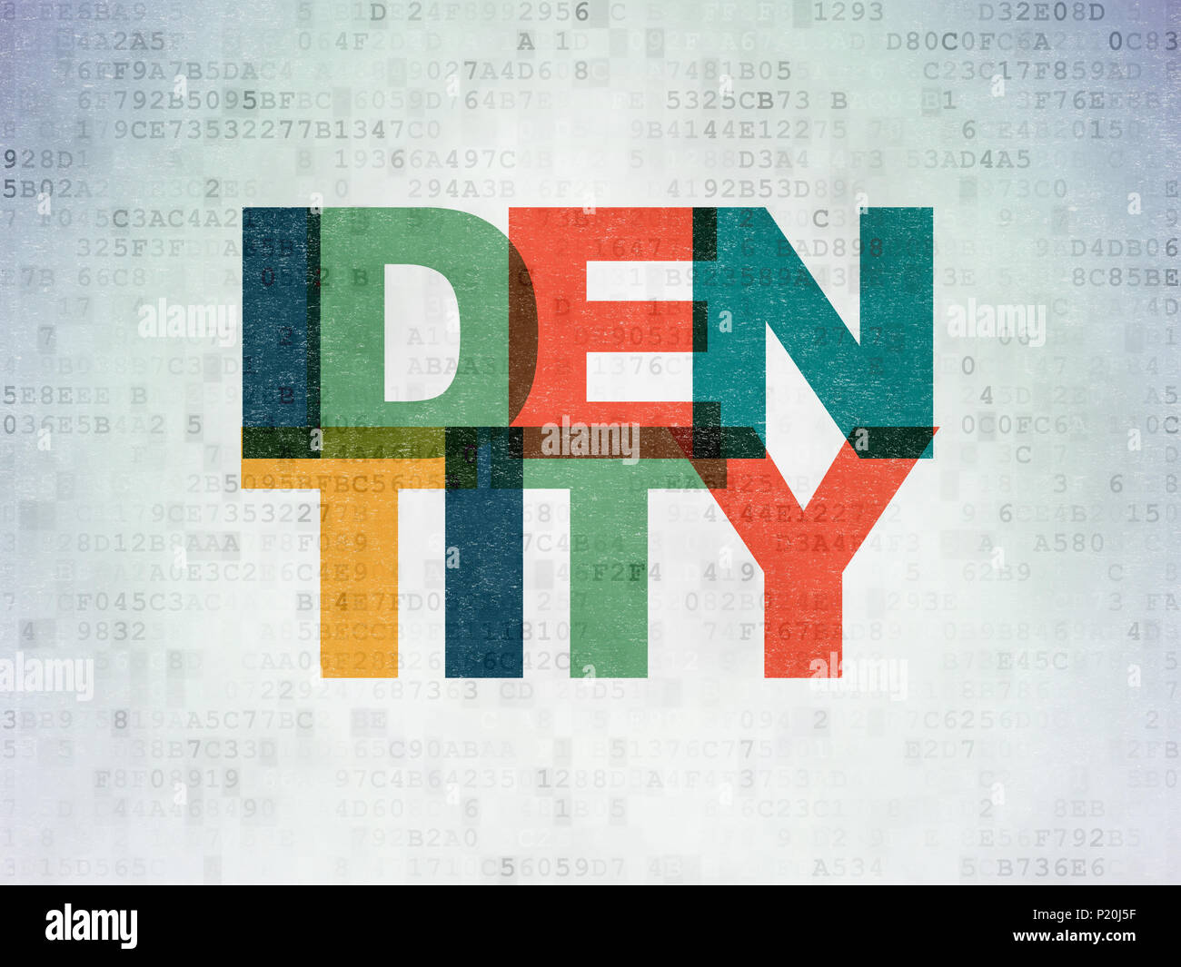 Privacy concept: Identity on Digital Data Paper background Stock Photo ...