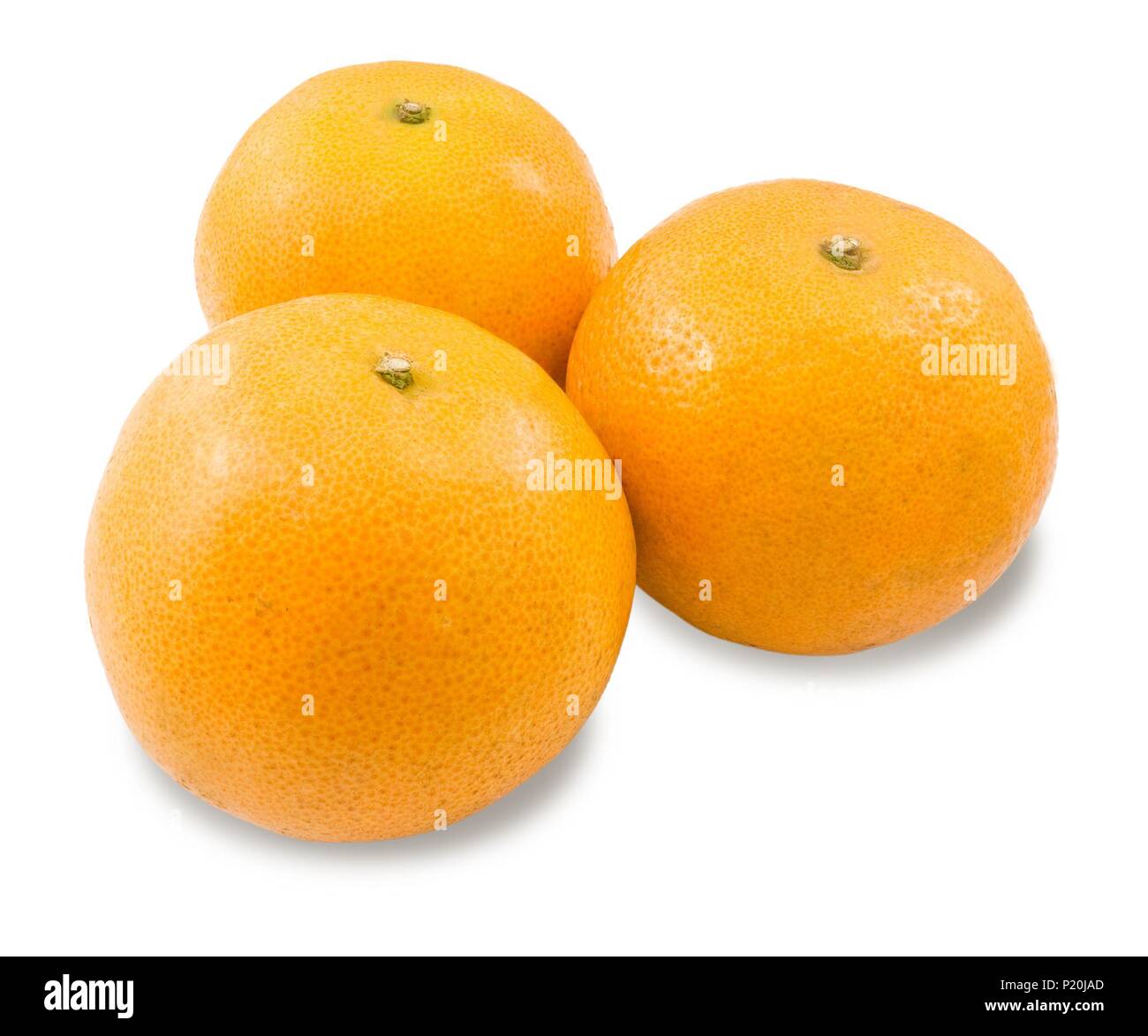 Three Ripe and Sweet Oranges Isolated on White Background, Orange Is ...