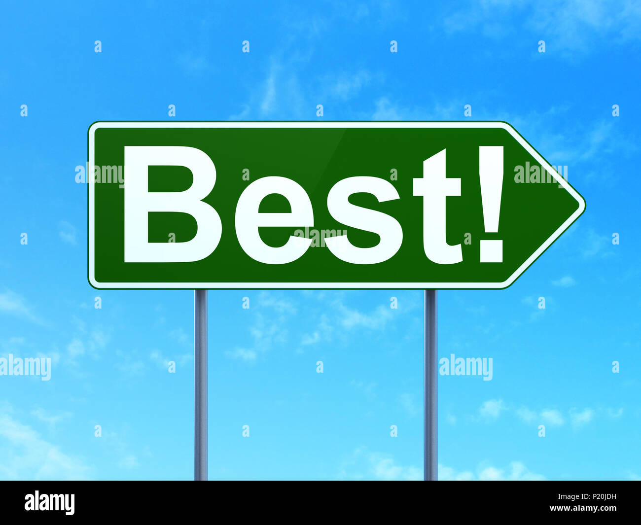 Business concept: Best! on road sign background Stock Photo - Alamy