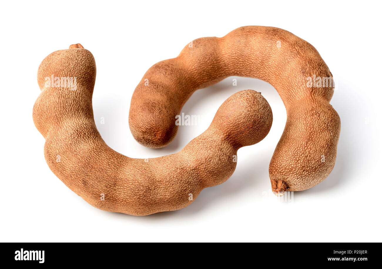 fresh tamarind fruit isolated on white background Stock Photo - Alamy
