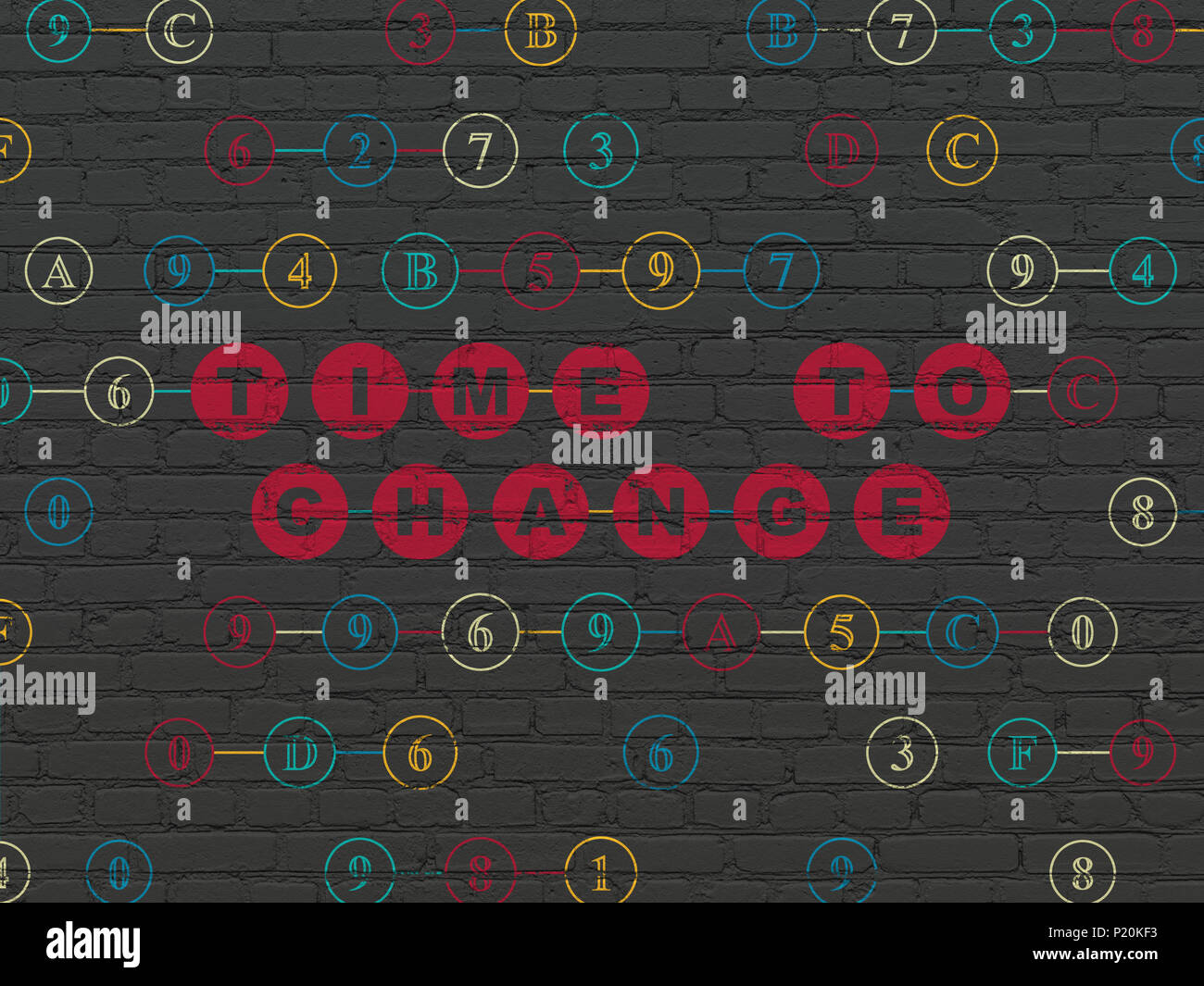 Time concept: Time to Change on wall background Stock Photo - Alamy