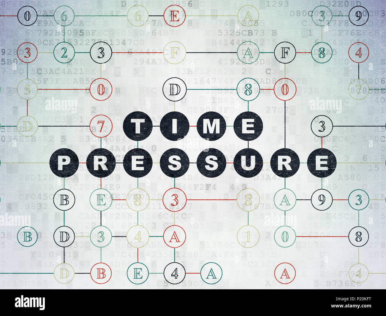 Timeline concept: Time Pressure on Digital Data Paper background Stock ...