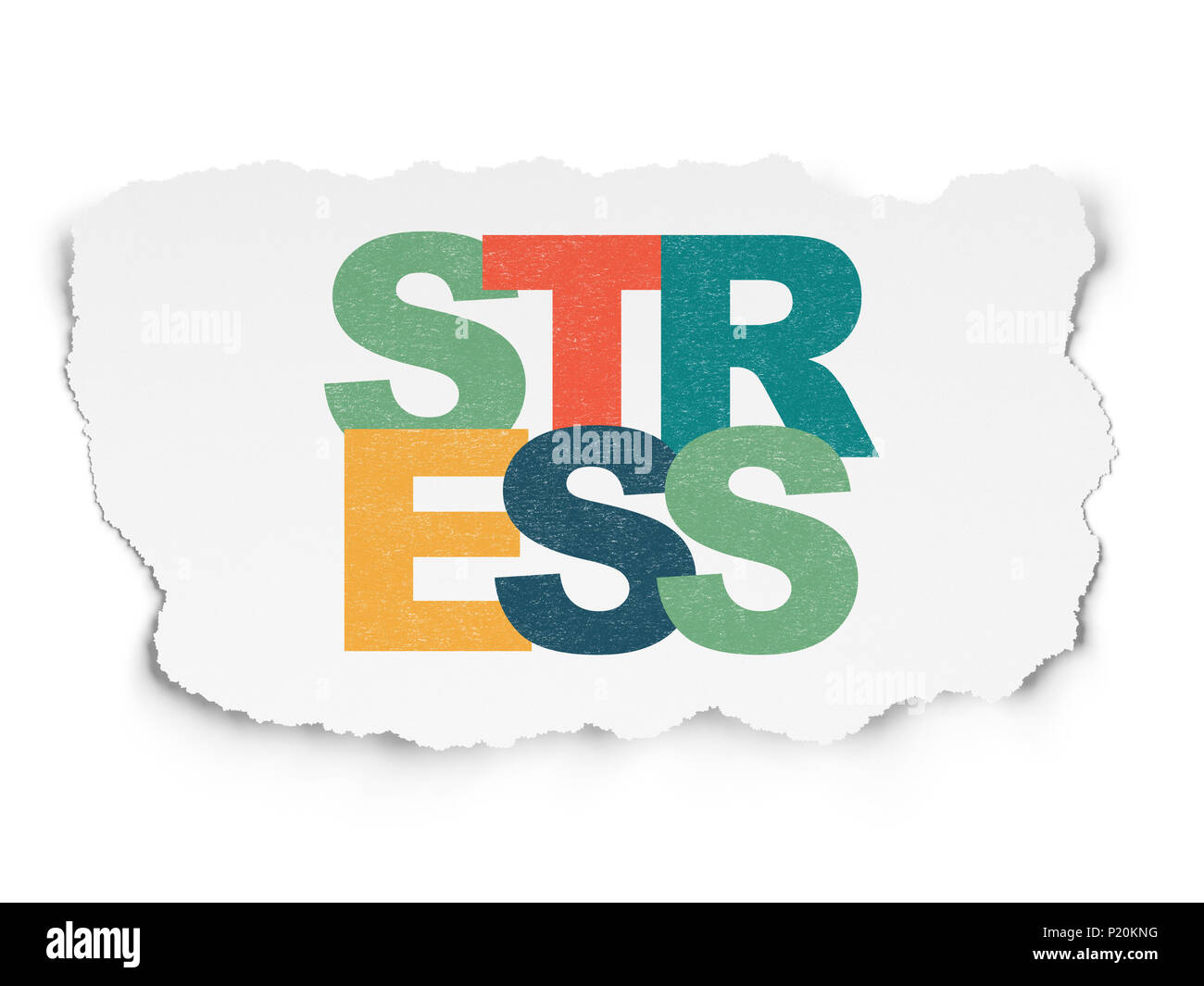 Healthcare concept: Stress on Torn Paper background Stock Photo - Alamy