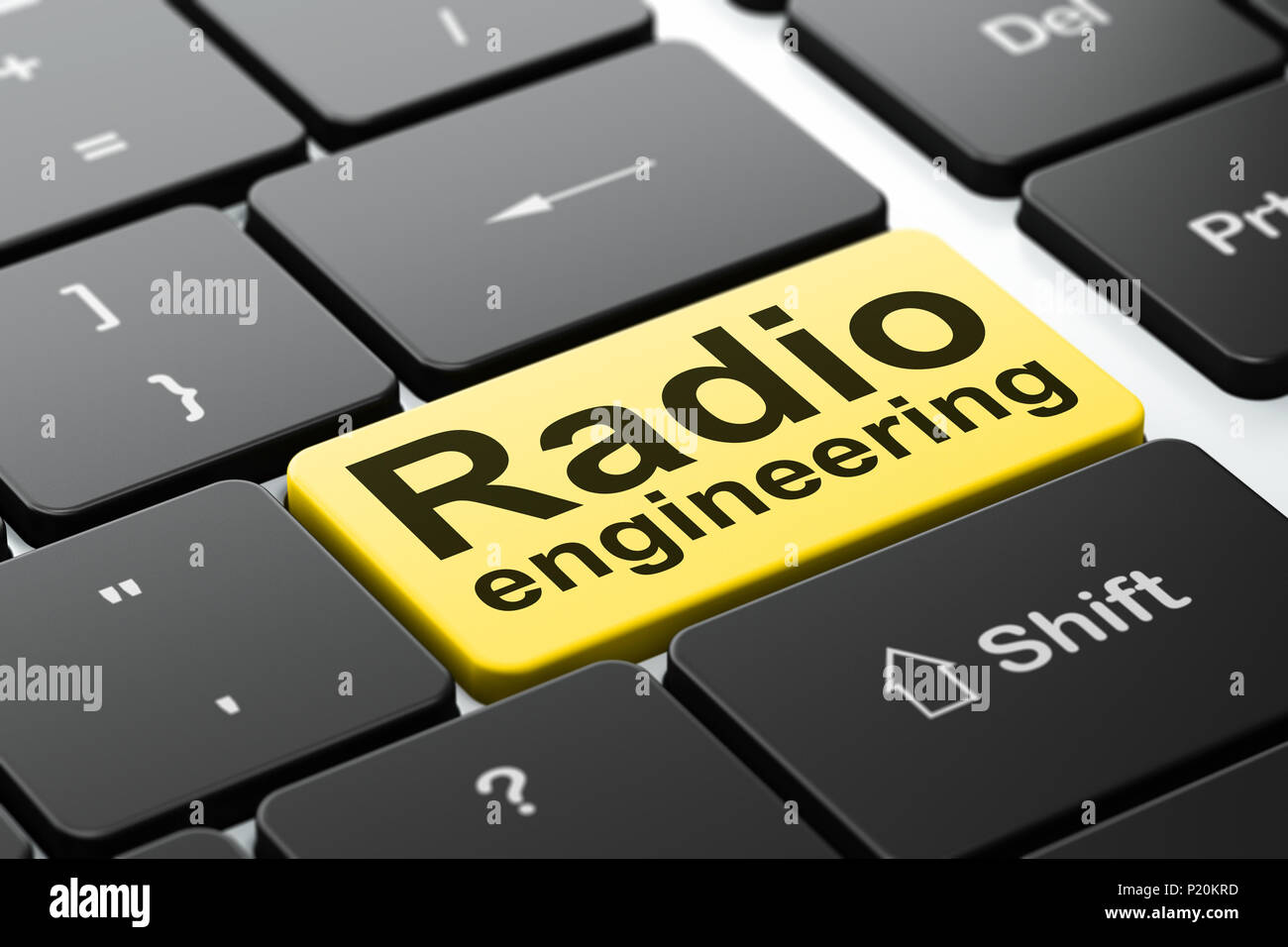 Science concept: Radio Engineering on computer keyboard background ...