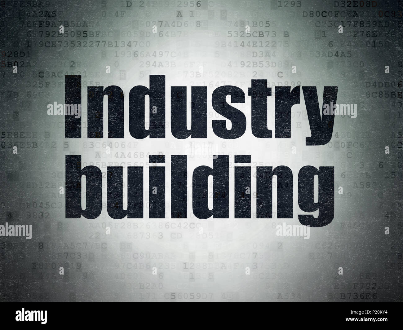 Industry concept: Industry Building on Digital Data Paper background ...