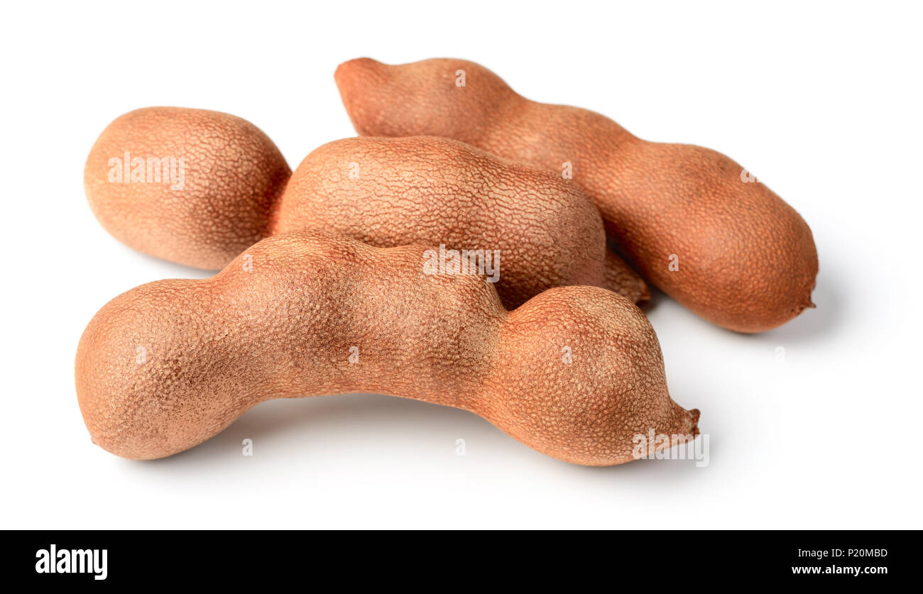 fresh tamarind fruit isolated on white background Stock Photo - Alamy