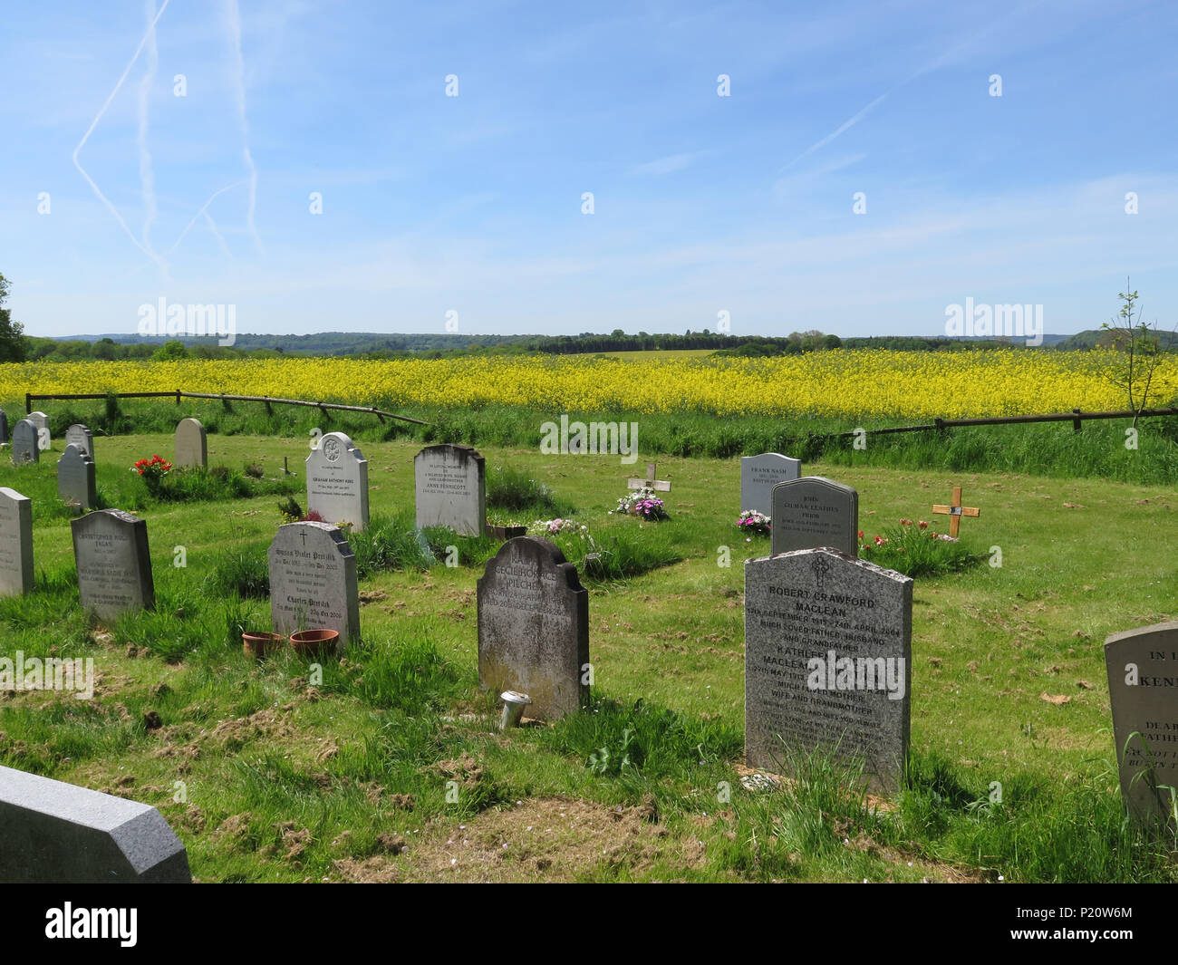 Binsted church graveyard Stock Photo - Alamy