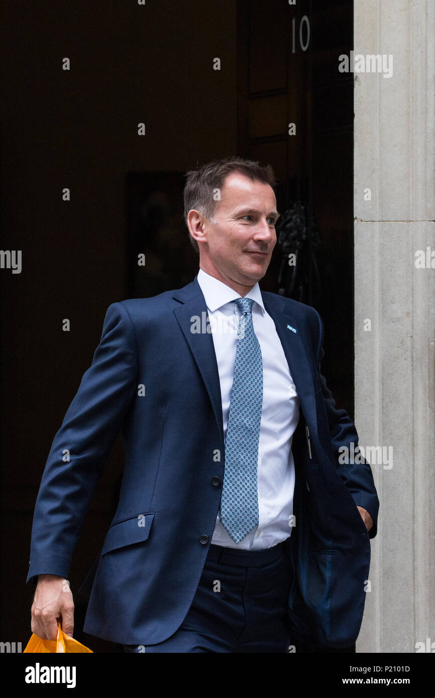 London, UK. 12th June, 2018. Jeremy Hunt MP, Secretary of State for ...