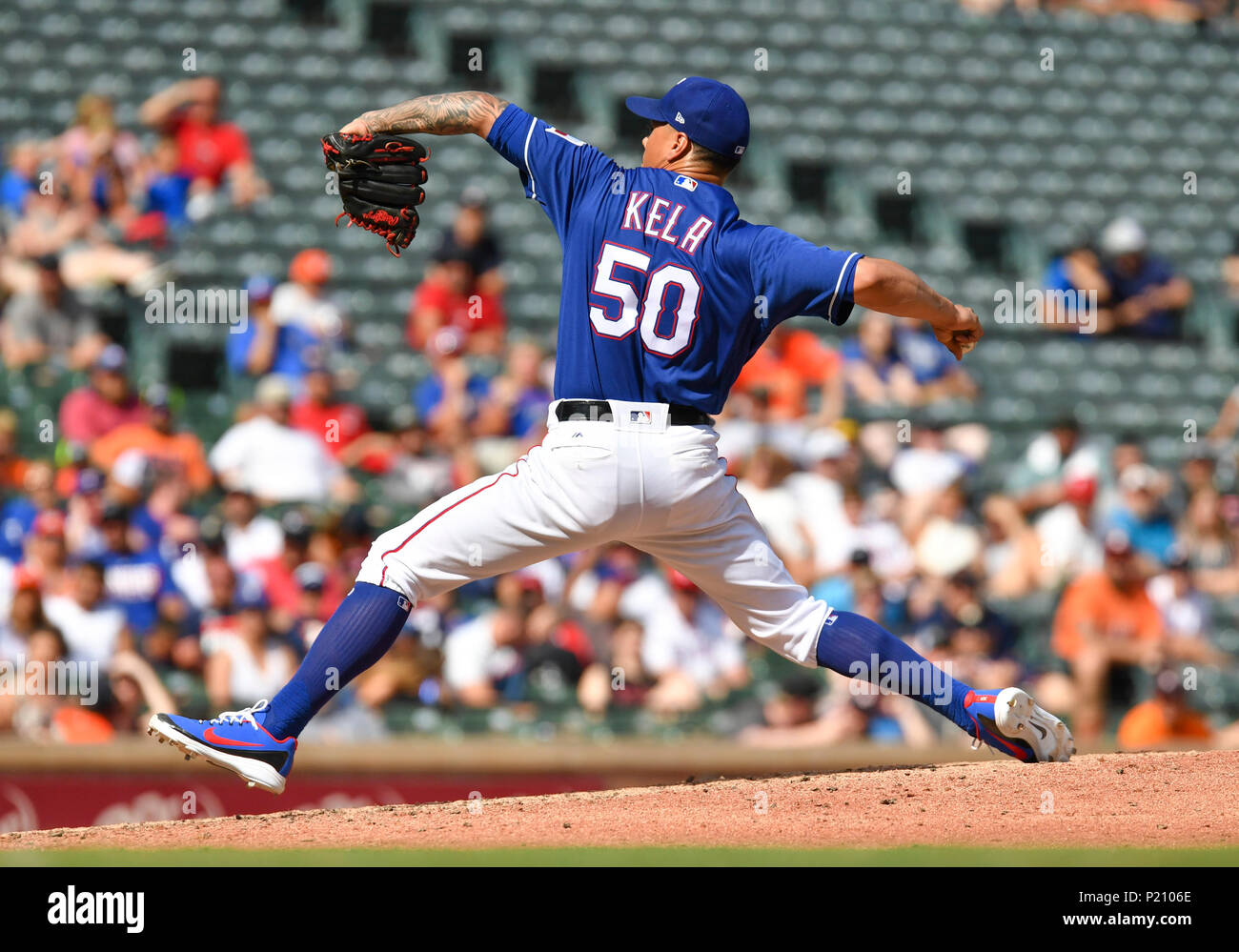 Jun 10, 2018: Texas Rangers relief pitcher Keone Kela #50 during an MLB ...