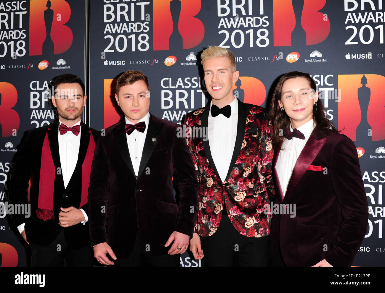 London, UK. 13th June 2018. Collabro (L-R) Michael Auger ,Matthew Pagan ...
