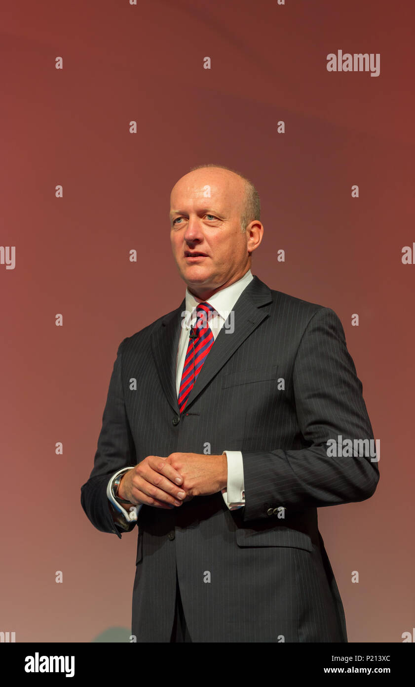 Cologne, Germany, June 13 2018, broadband fair Angacom: Conrad Albert ...