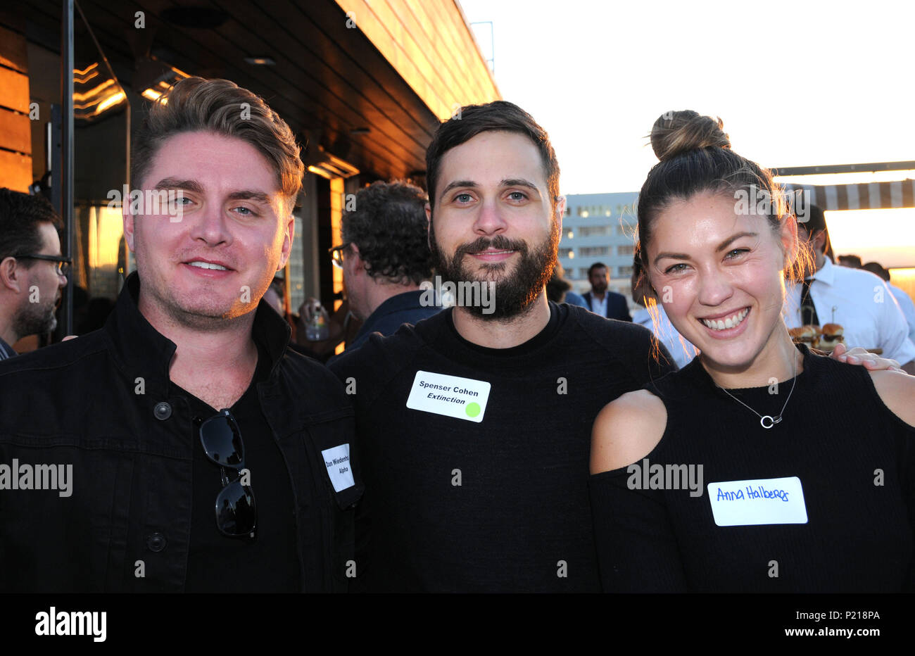 LOS ANGELES, CA - JUNE 13: (L-R) Screenwriters Dan Wiedenhaupt, Spenser ...