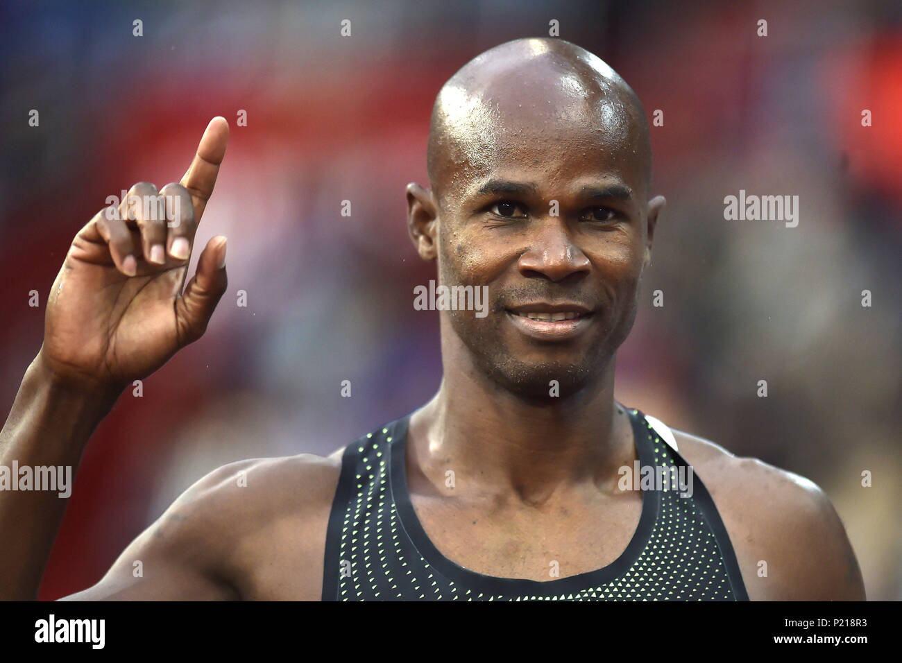 Ostrava, Czech Republic. 13th June, 2018. Sprinter KIM COLLINS (Saint ...