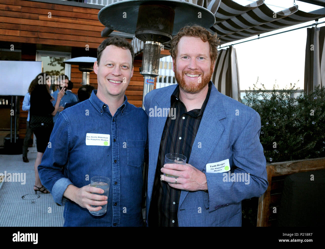 LOS ANGELES, CA - JUNE 13: (L-R) Screenwriters Dee Austin Robertson and ...