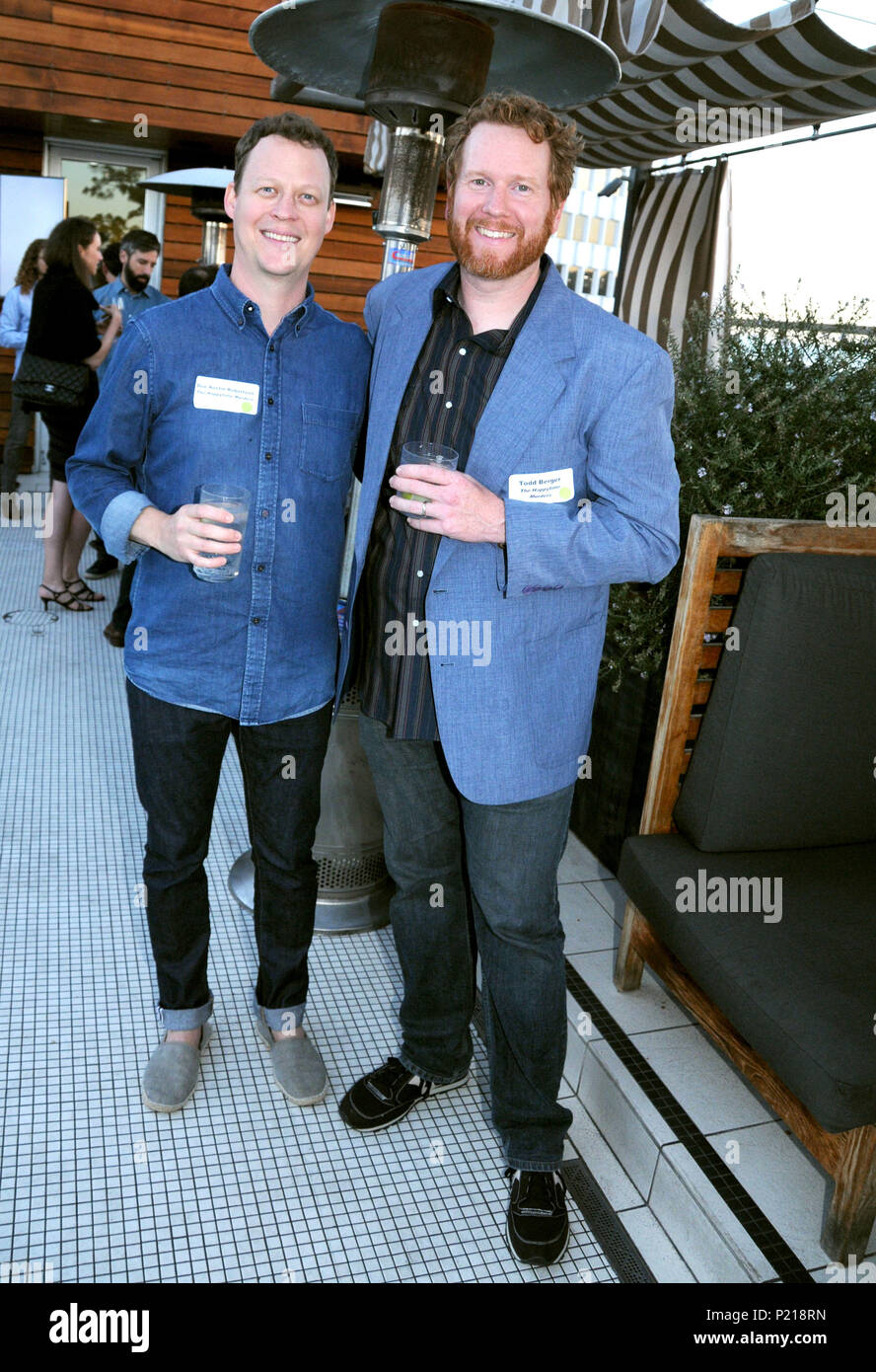 LOS ANGELES, CA - JUNE 13: (L-R) Screenwriters Dee Austin Robertson and ...