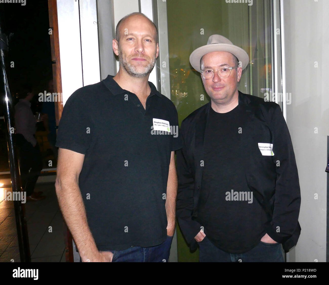 LOS ANGELES, CA - JUNE 13: (L-R) Screenwriters Stephen McFeely and ...