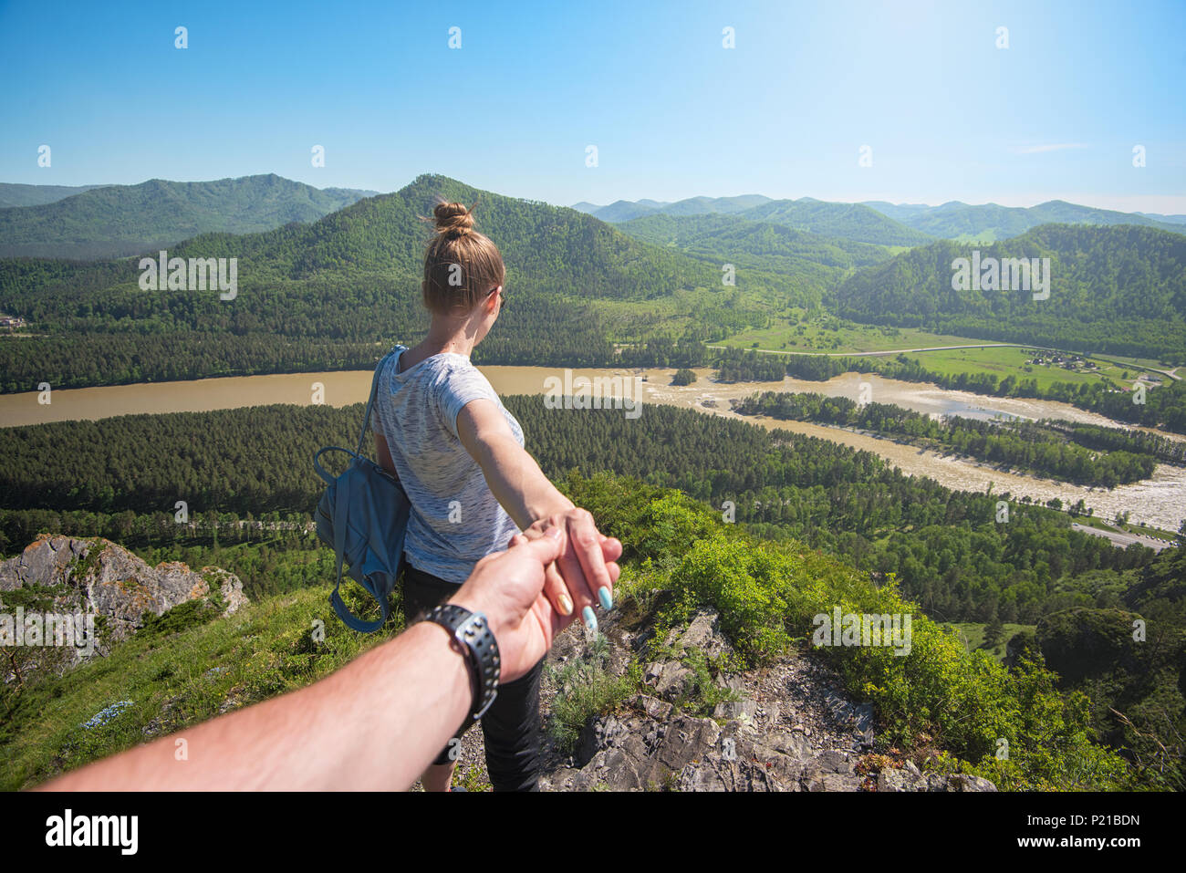 Follow me concept Stock Photo - Alamy