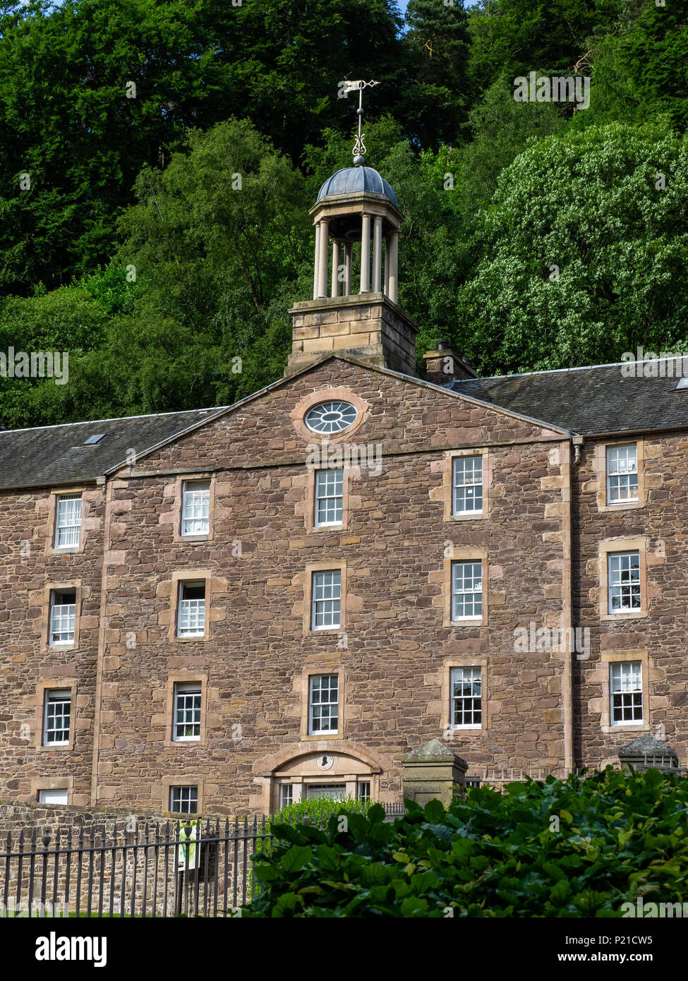 Waterfalls at the New Lanark World Heritage Site a unique 18th century ...