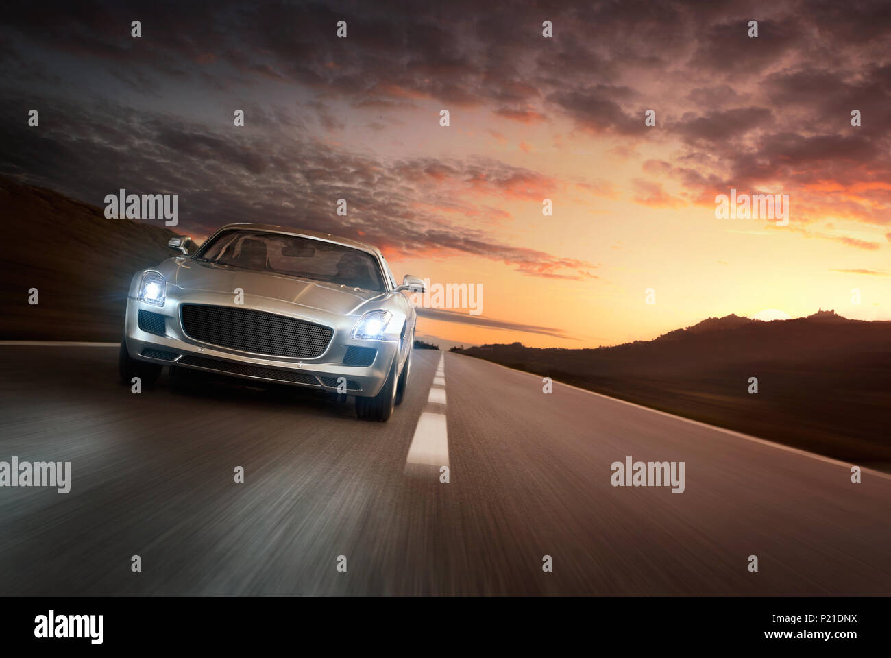 Accelerating car hi-res stock photography and images - Alamy