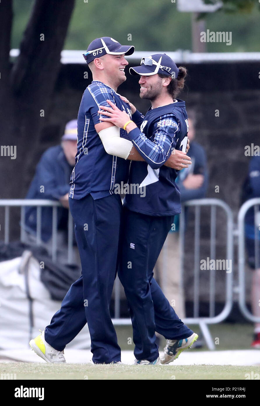 Scotland's Mark Watt (left) and Dylan Budge celebrate after Pakistan's ...