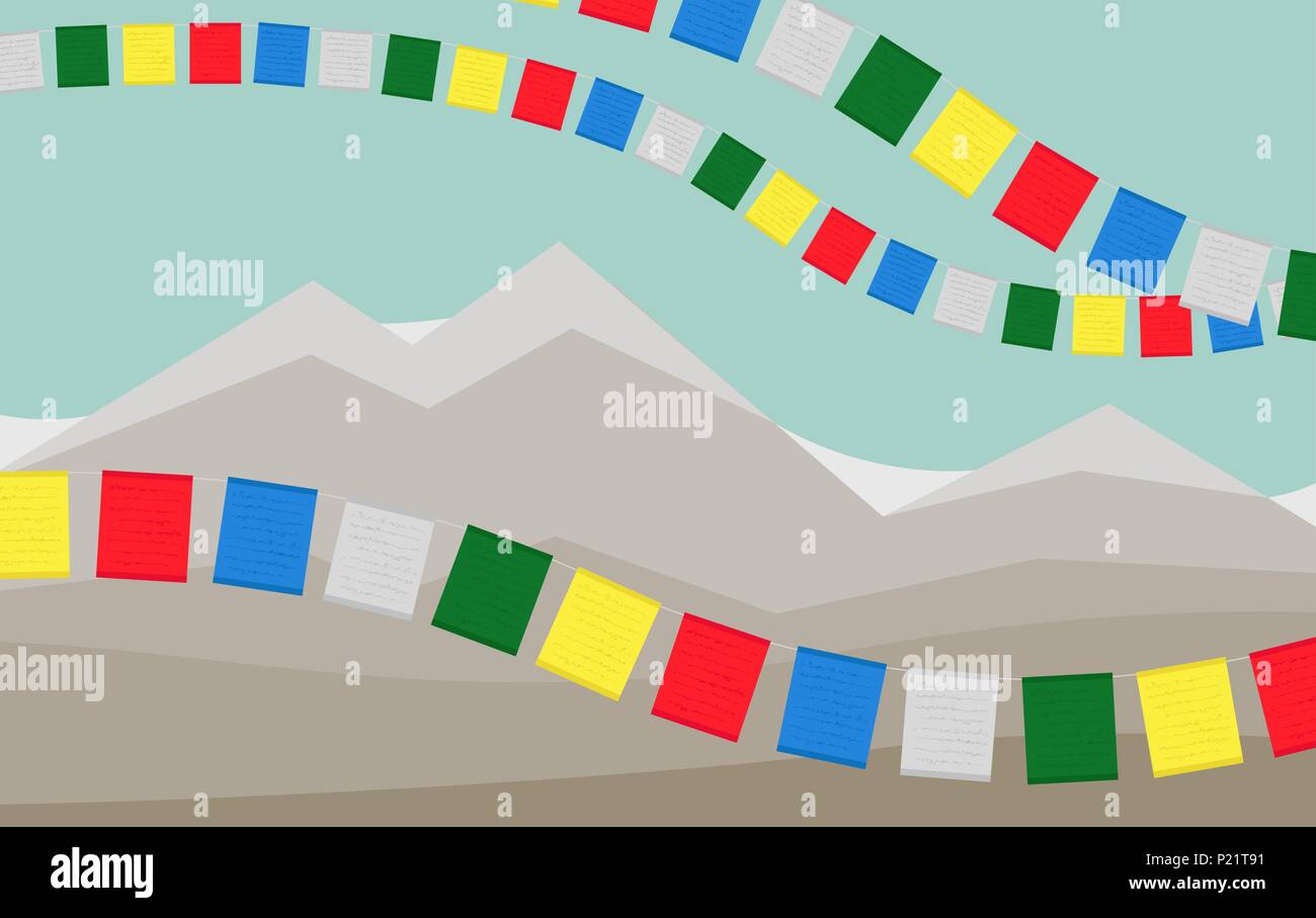 Prayer Flags Vector