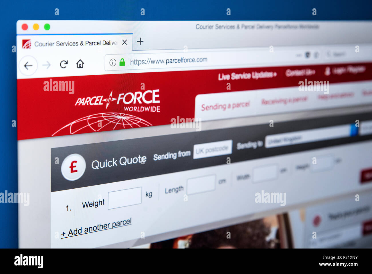 Parcelforce logo hi-res stock photography and images - Alamy