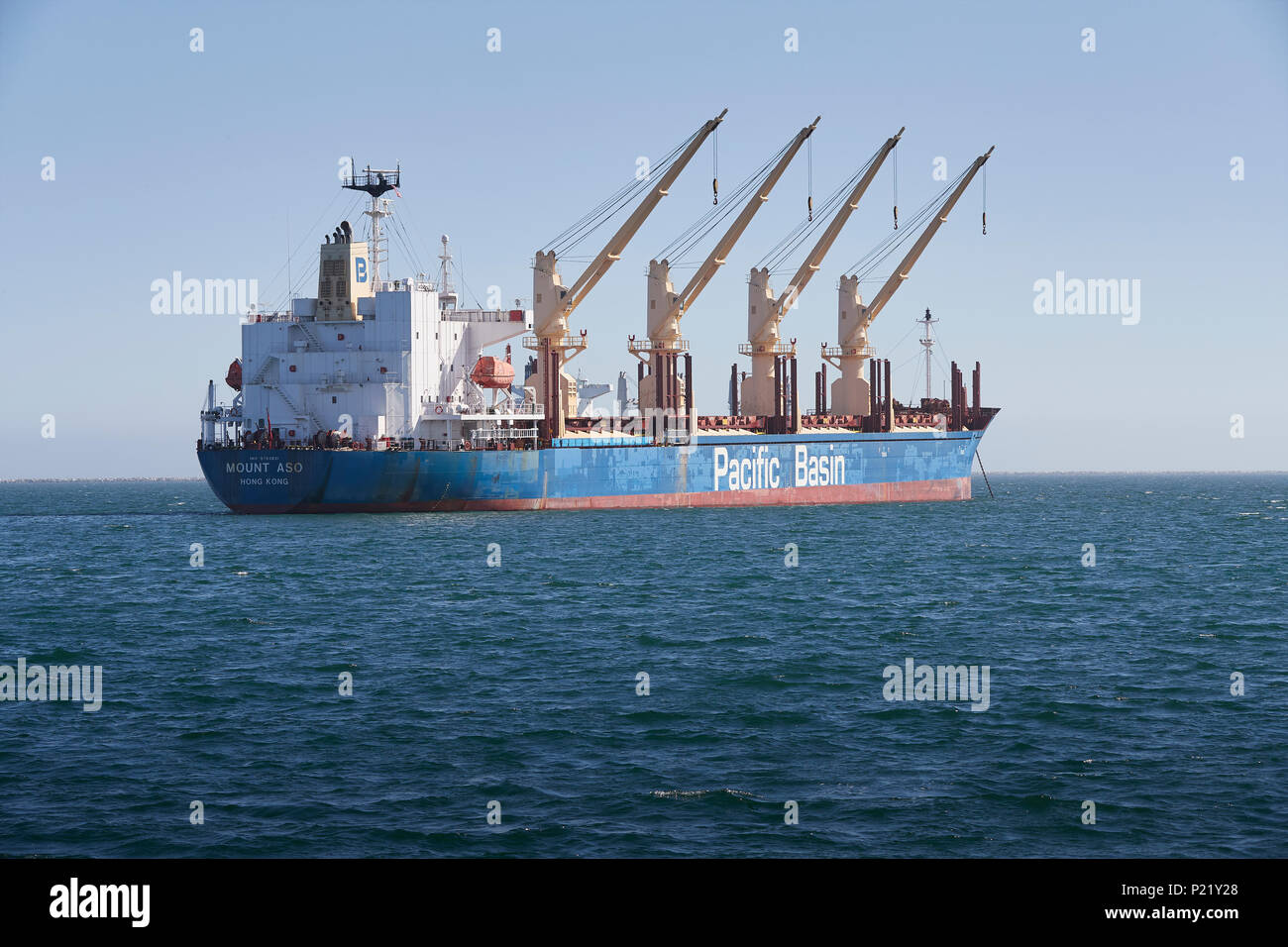 Pasific Basin Cargo Ship, MOUNT ASO, At Anchor In The Port OF Long ...