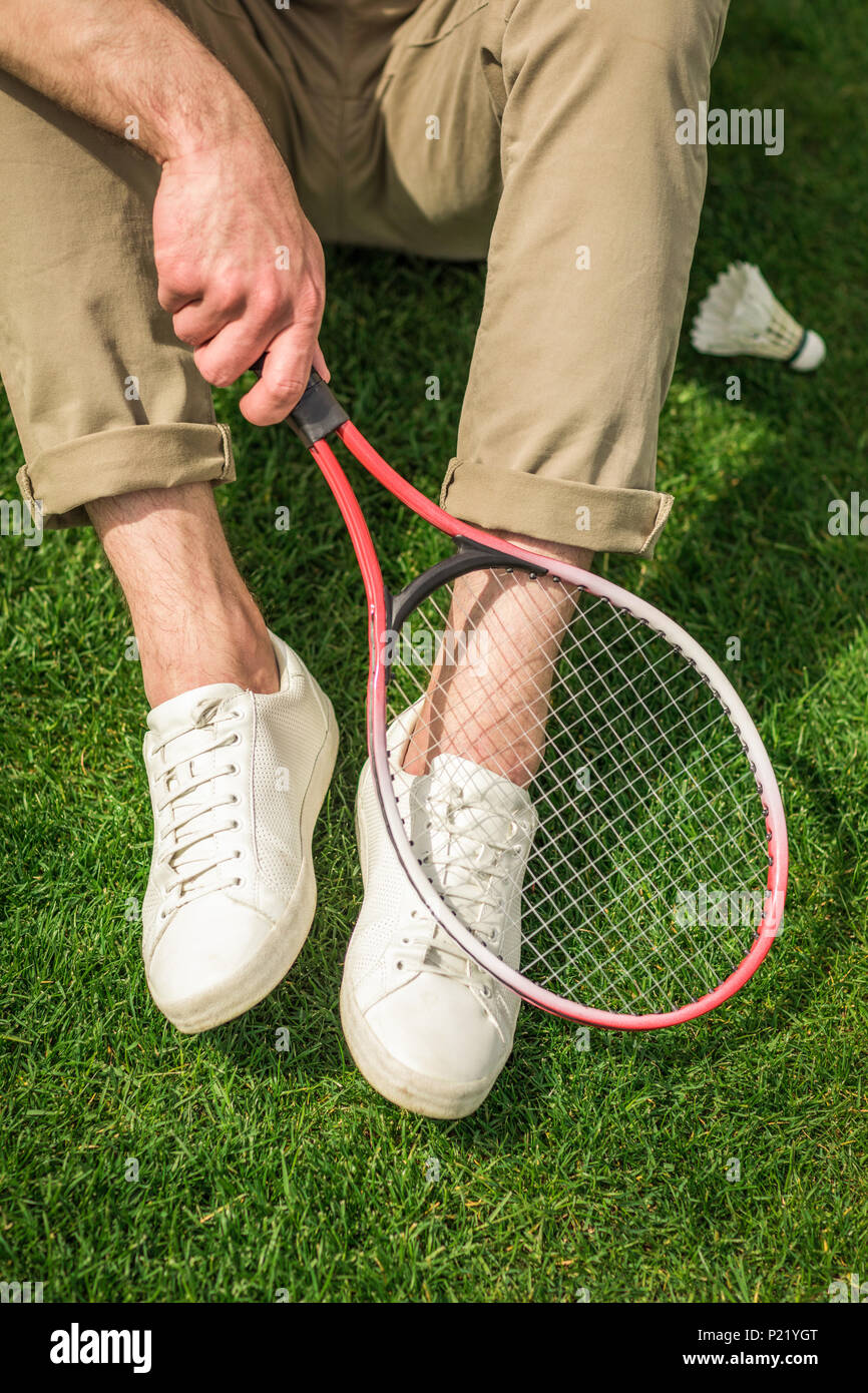 Legs badminton racket hi-res stock photography and images - Alamy