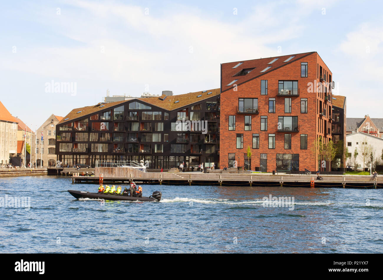 The modern architecture buildings district in Copenhagen, Denmark ...