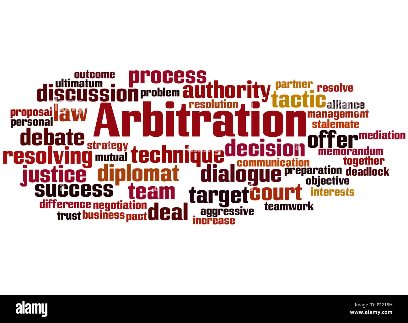 Arbitration, word cloud concept on white background Stock Photo - Alamy